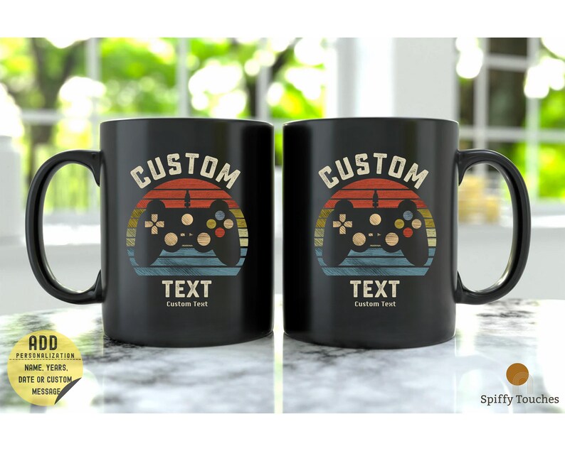 Personalized Gamer Coffee Mug: Retro Video Game Gift - Etsy