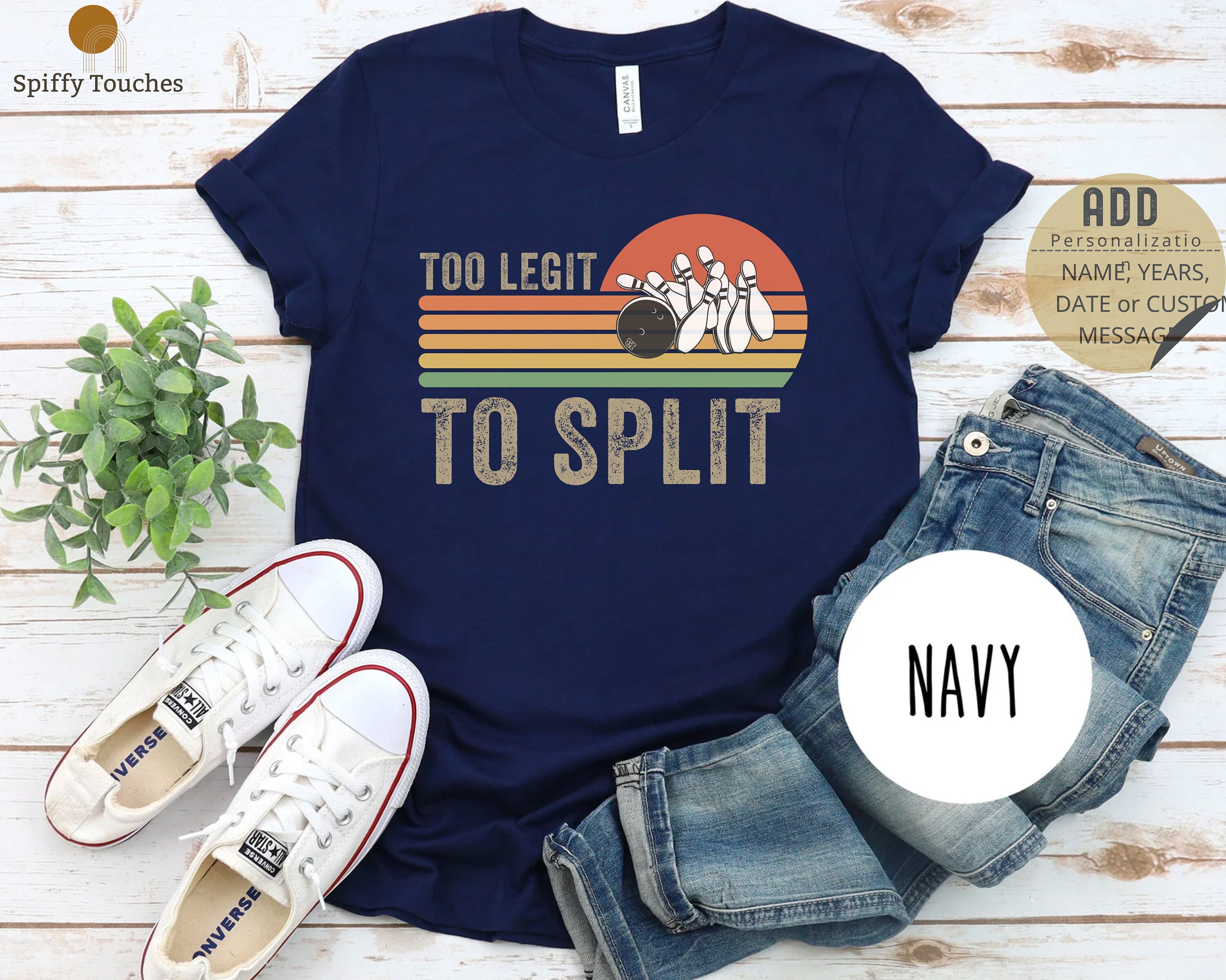 Custom 'too Legit to Split' Bowling Team Shirt, Retro Vintage Style - Etsy