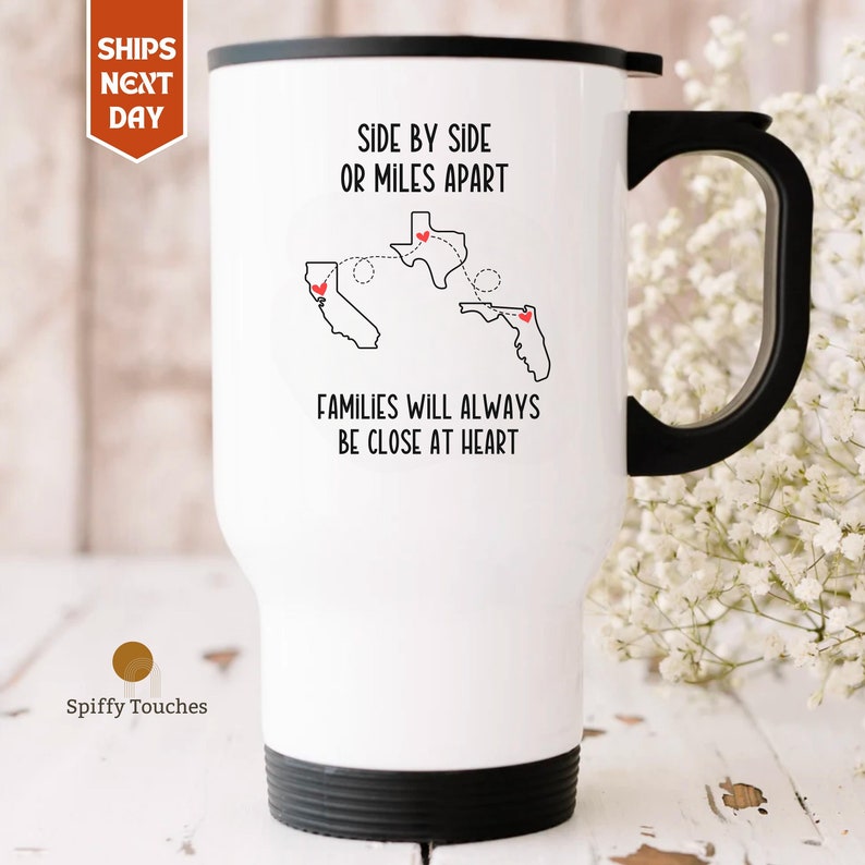 Long Distance Family Mug, Side by Side, Christmas Gift - Etsy UK