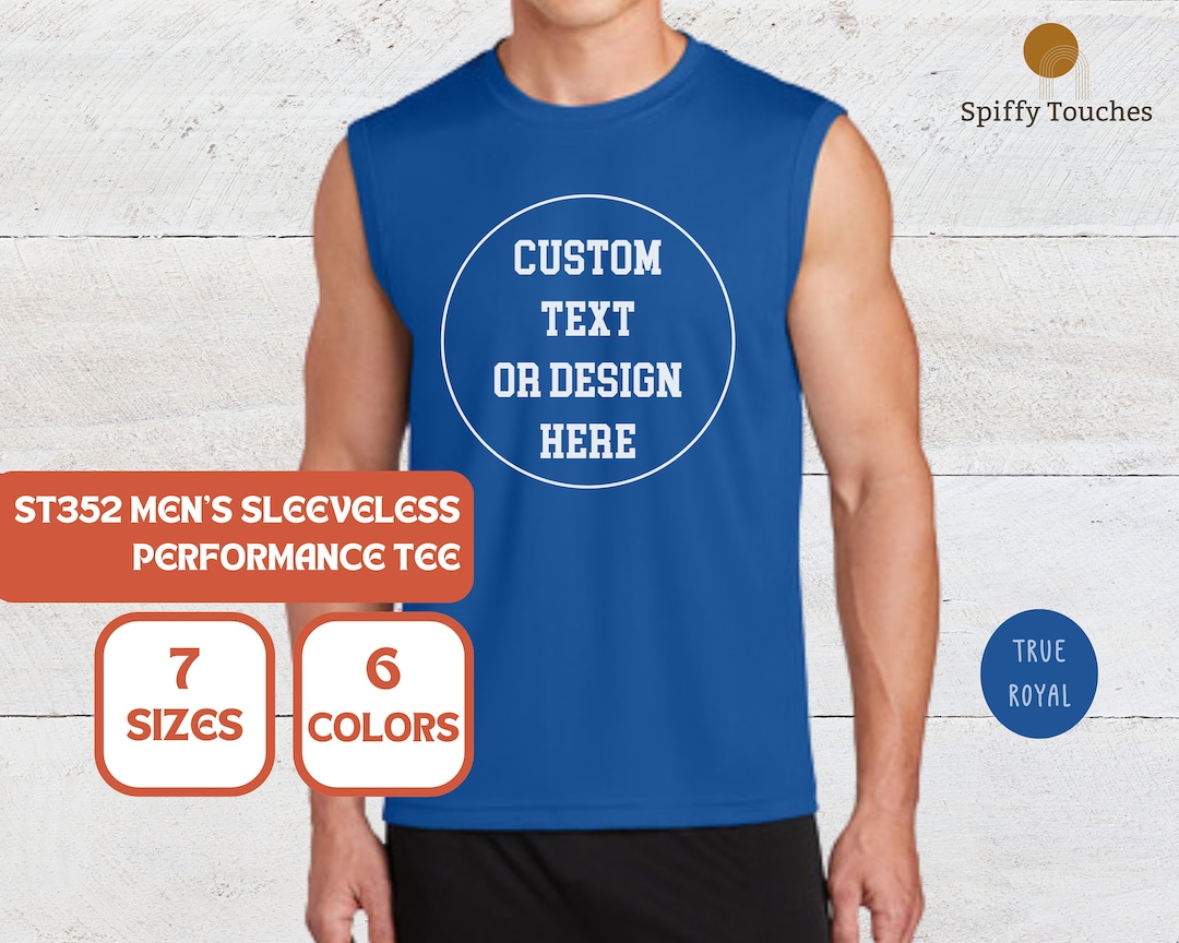 Custom Your Own Text, Logo, Personalized Performance Sport Sleeveless T ...