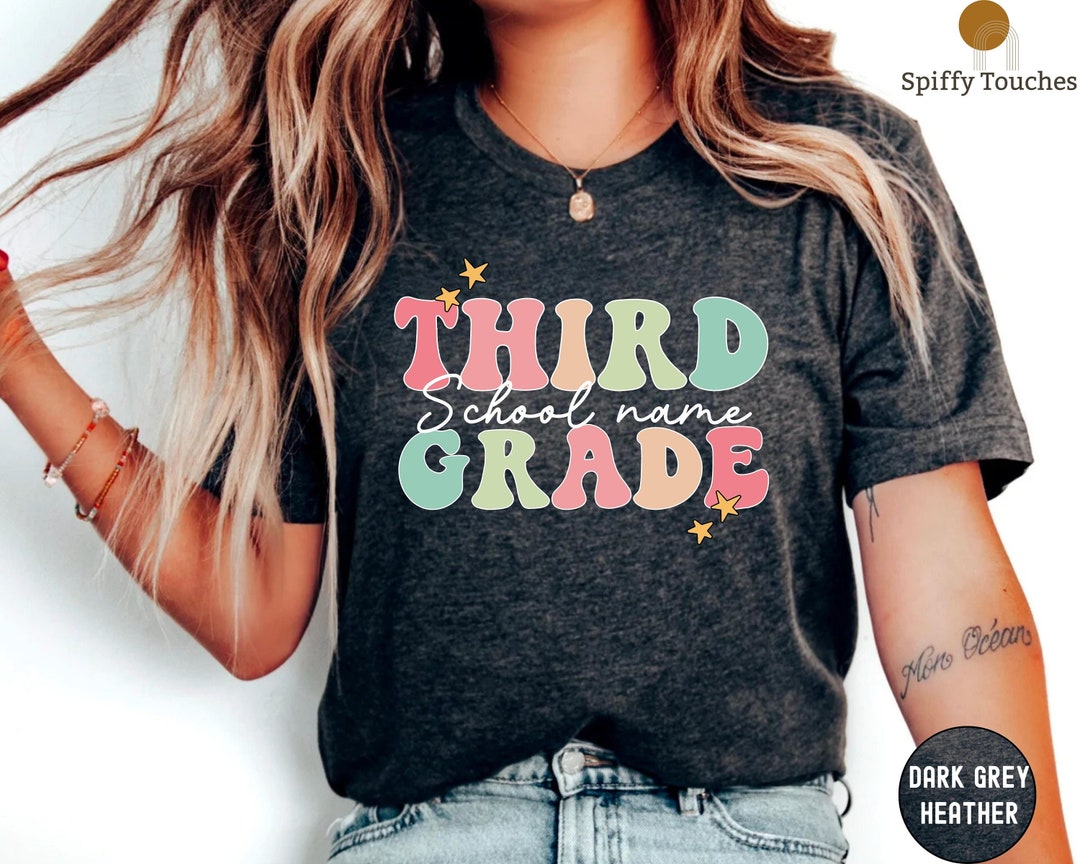 Custom Teacher 3rd Grade Shirt, Personalized Third Grade Teacher Gift ...