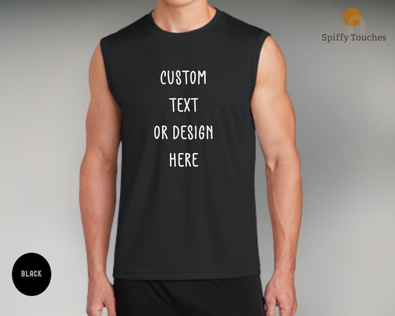 Custom Your Own Text, Logo, Personalized Performance Sport Sleeveless T ...