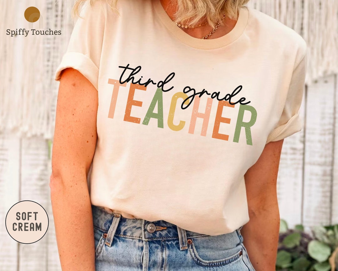 Third Grade Teacher Shirt, Third Grade, 3rd Grade, 3rd Grade Teacher ...