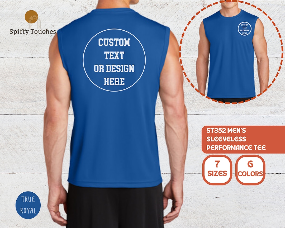 Custom Your Own Text, Logo, Personalized Performance Sport Sleeveless T ...