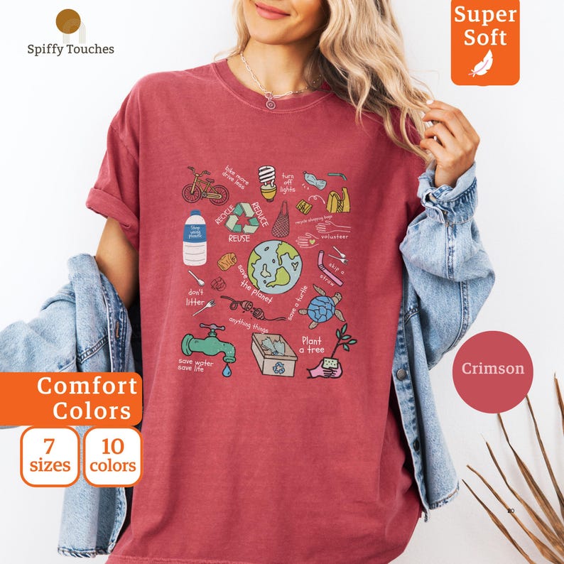 Save the Planet T-shirt, Eco-friendly Comfort Colors Tee, Earth Day ...