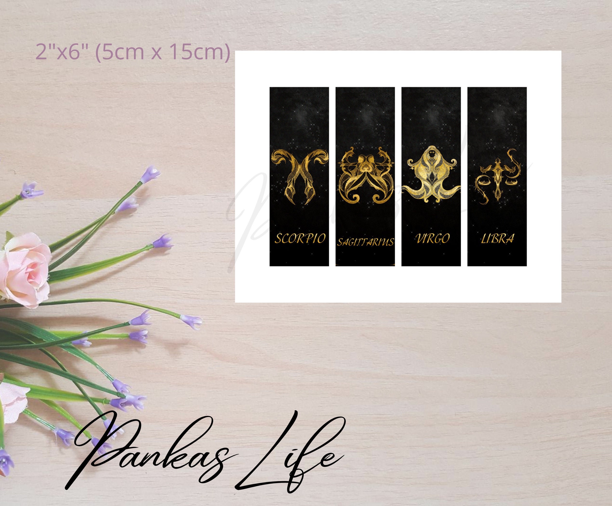 Zodiac Bookmarks Printable Astrology Gift for Friends Horoscope Signs ...