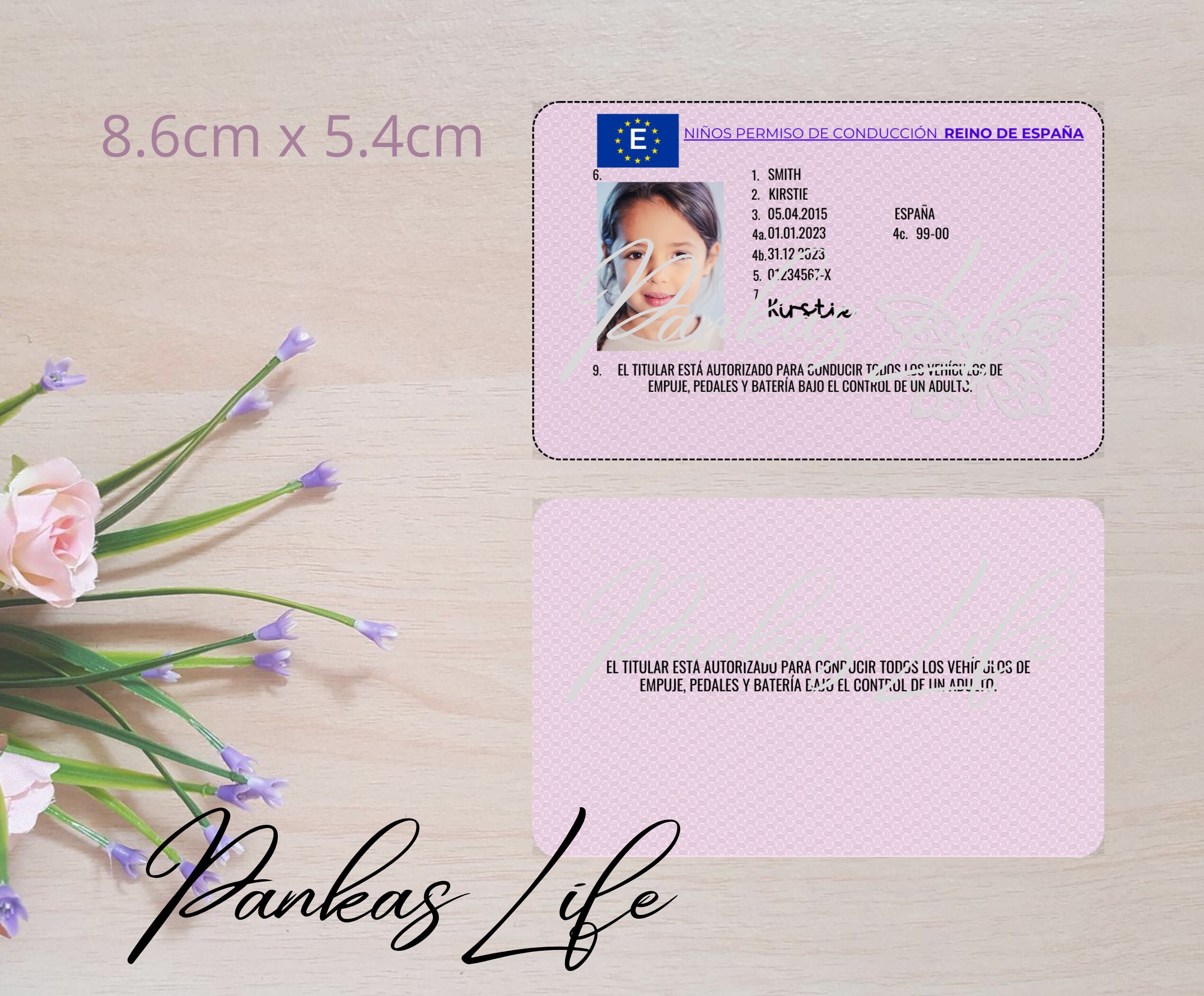 Editable Pretend Play Spanish Driver Licence for Kids, Driving Licence ...