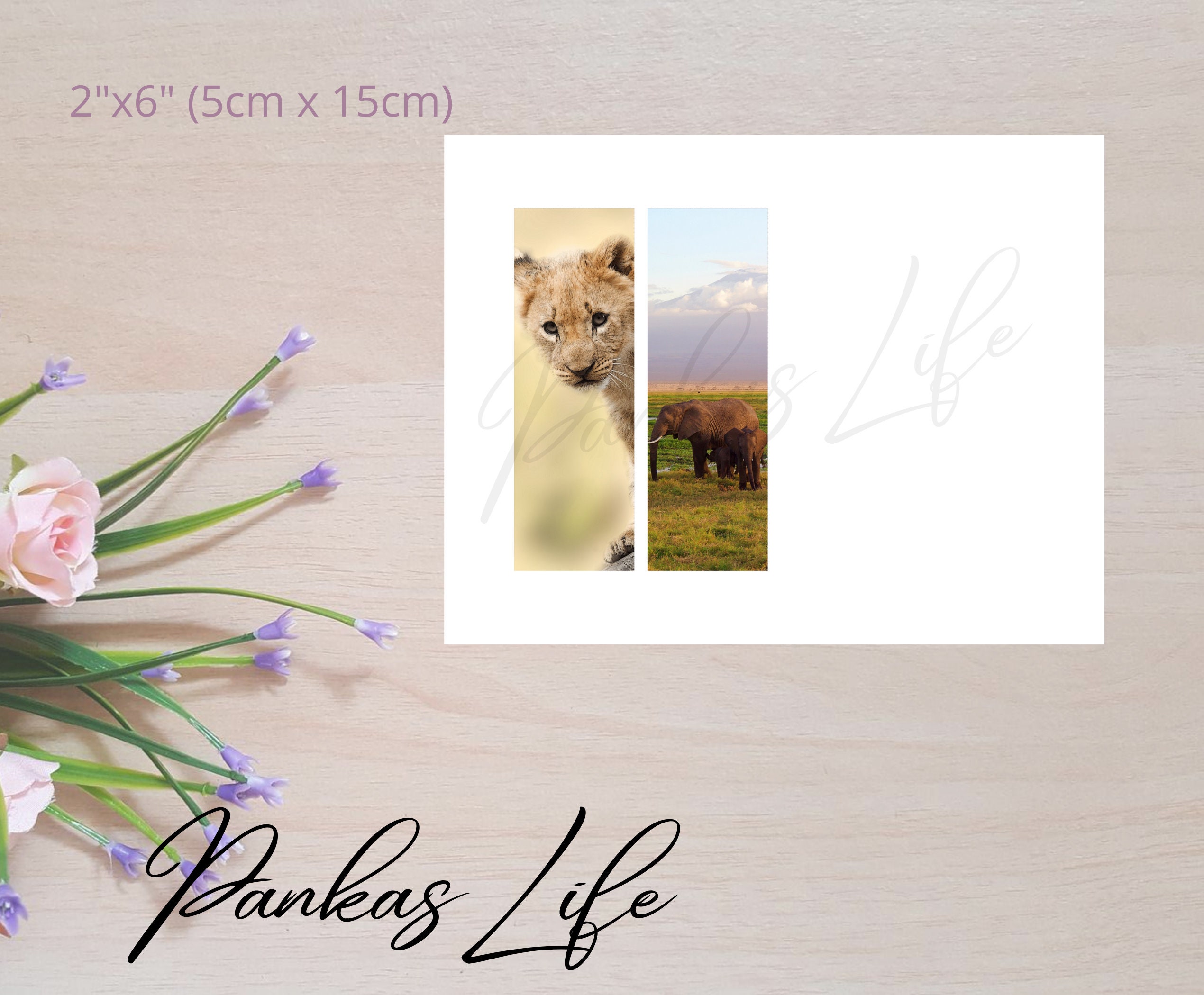 Safari Animals Printable Bookmarks for Gift Tags, Safari Nursery Decor ...
