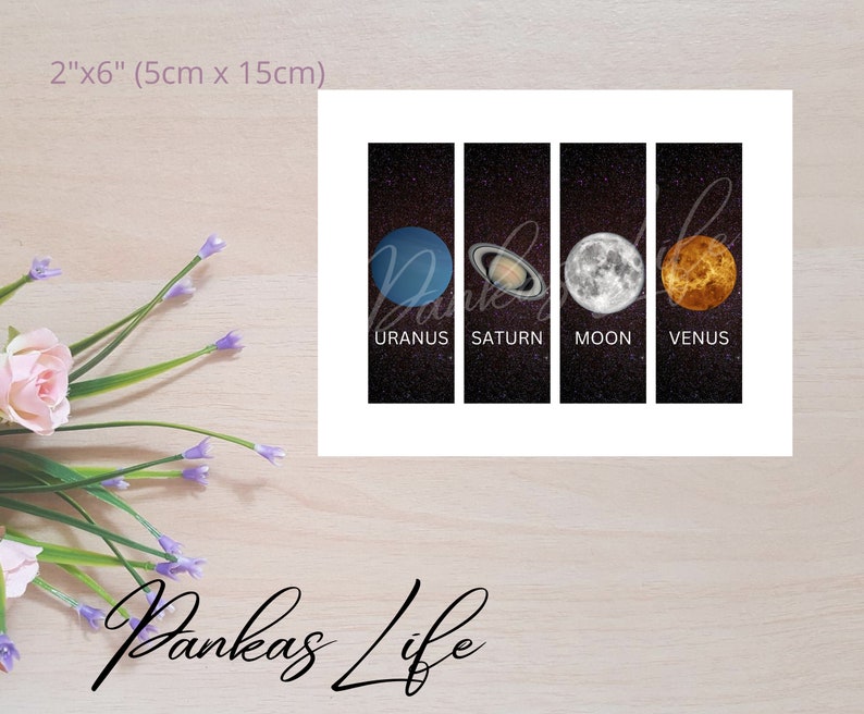 Printable Solar System Planets Bookmark Set Space Digital Bookmark Back ...