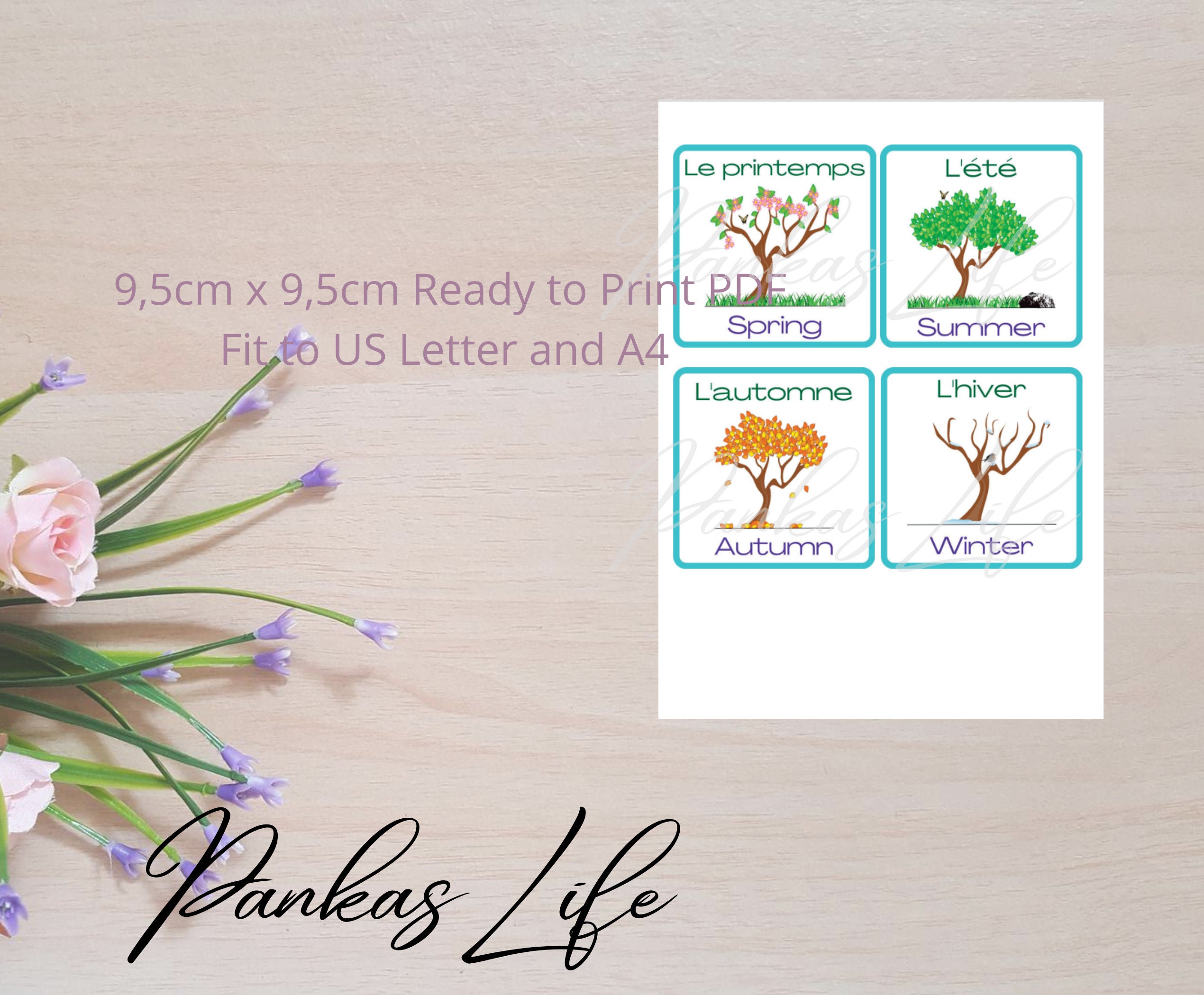 French English Bilingual Flashcards, Educational Printables, Preschool ...