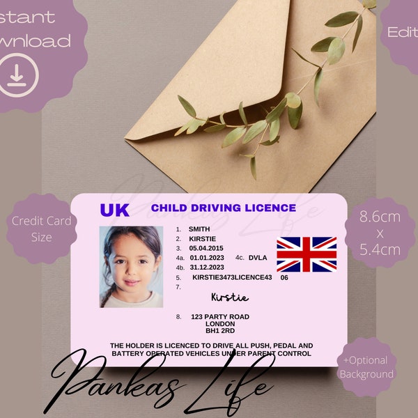 Fake Drivers License Template - Etsy UK