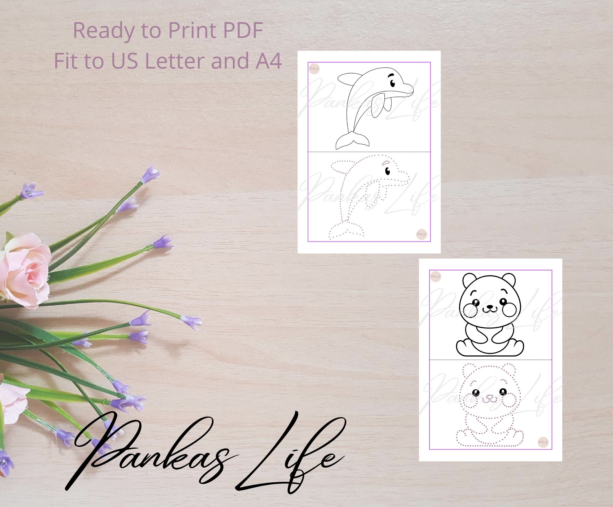 Printable Coloring and Connect the Dots Sheets for Kids Practice ...