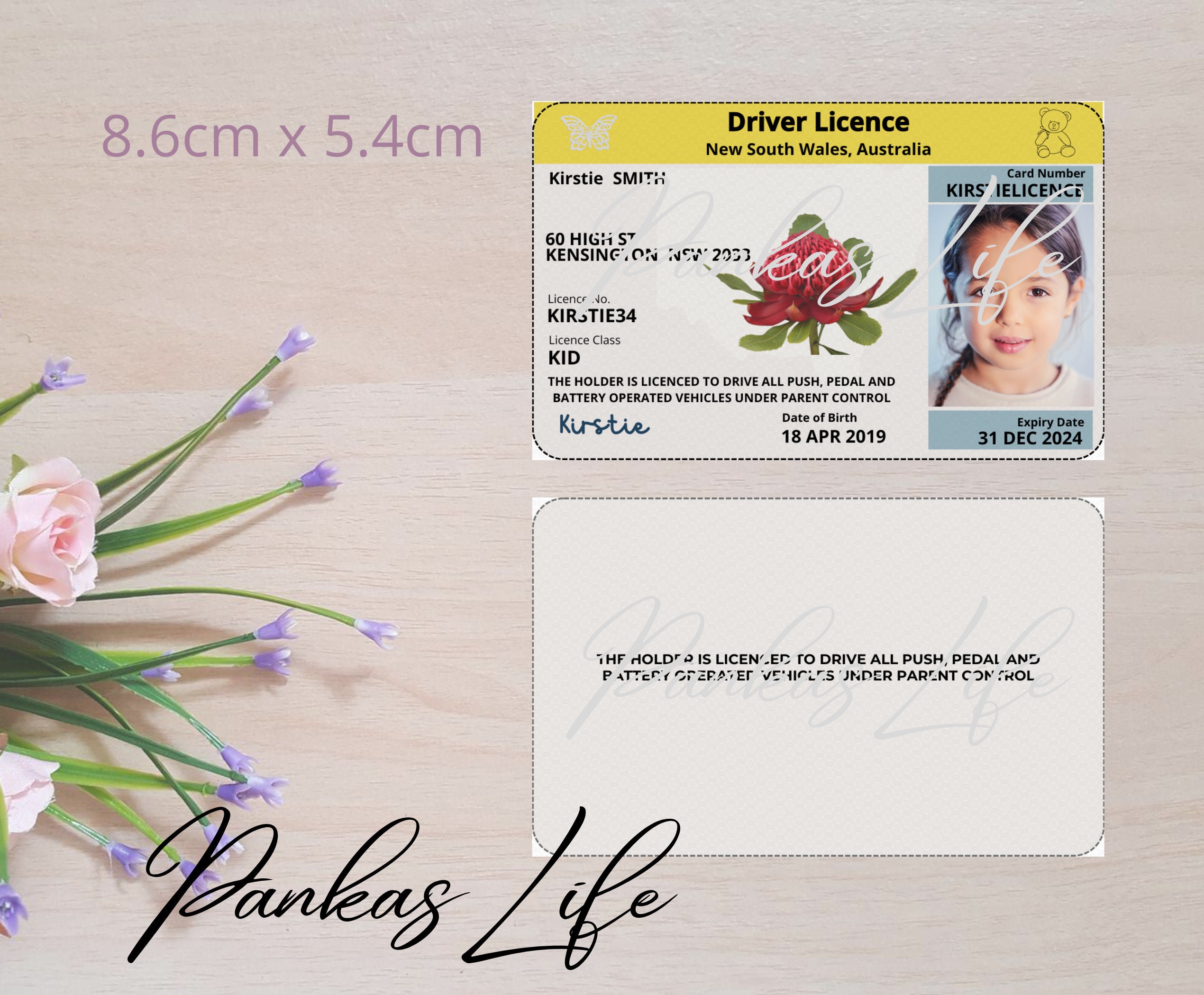 Pretend Play Australian Driver License for Kids, New South Wales ...