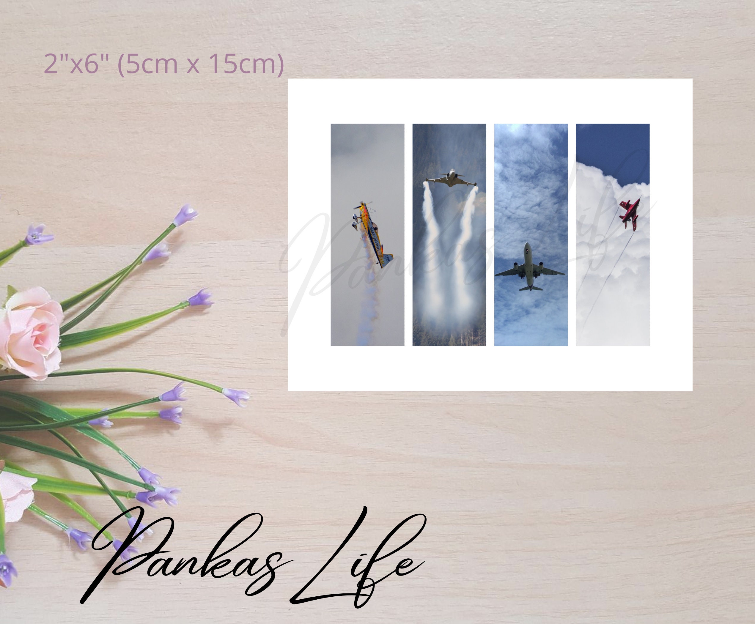 Airplane Bookmark Printable Gifts for Flying Lovers Bookmark Set Flying ...