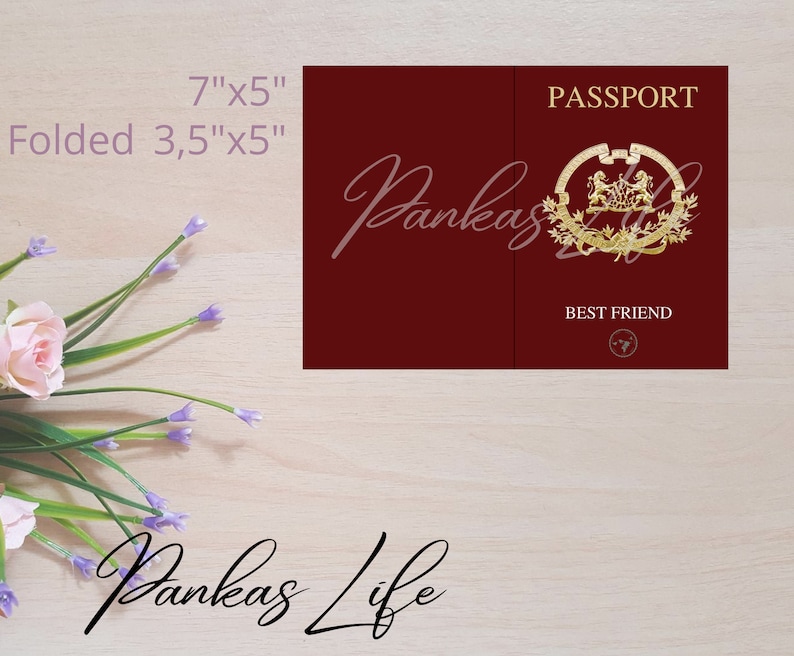 Teddy Bear Best Friend Passport Travel Accesories Editable Pretend Play ...