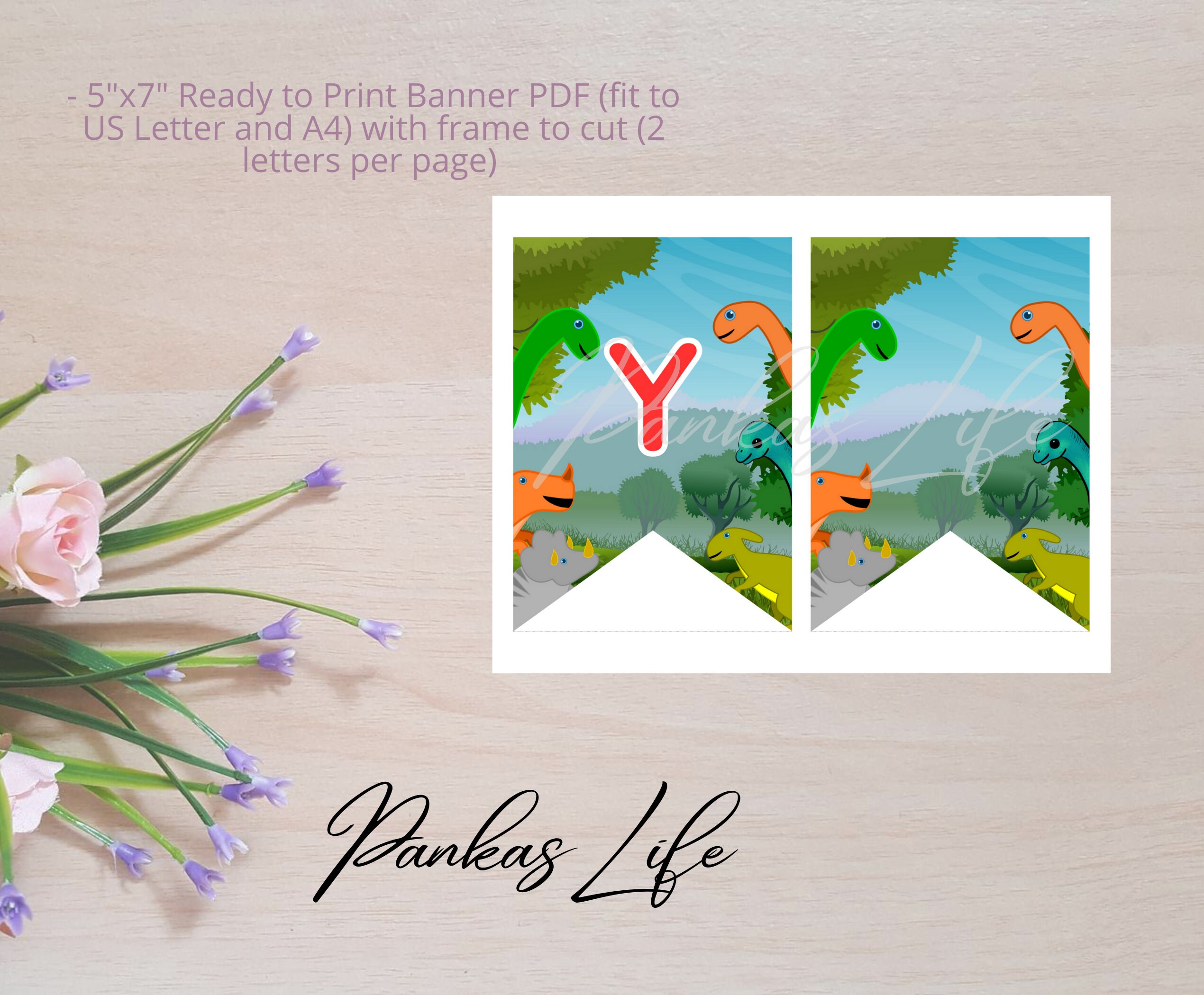 Dinosaur Happy Birthday Banner, Printable Dino Birthday Decorations ...