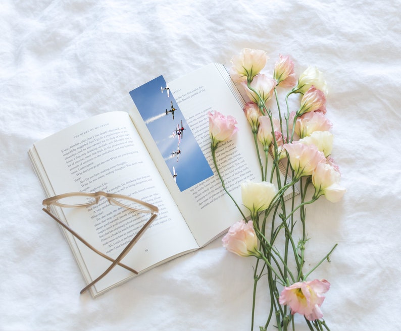 Airplane Bookmark Printable Gifts for Flying Lovers Bookmark Set Flying ...