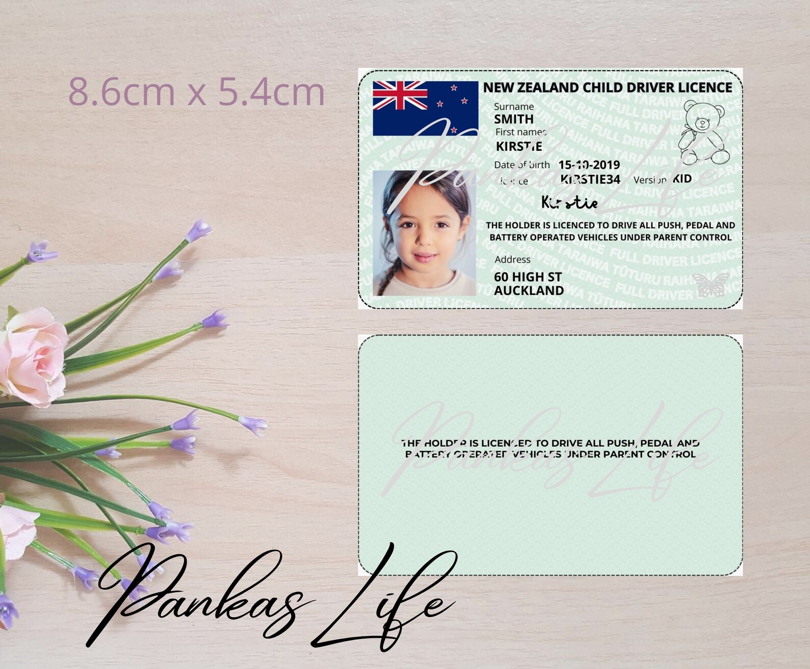 Editable Pretend Play New Zealand Driver License for Kids Driving ...