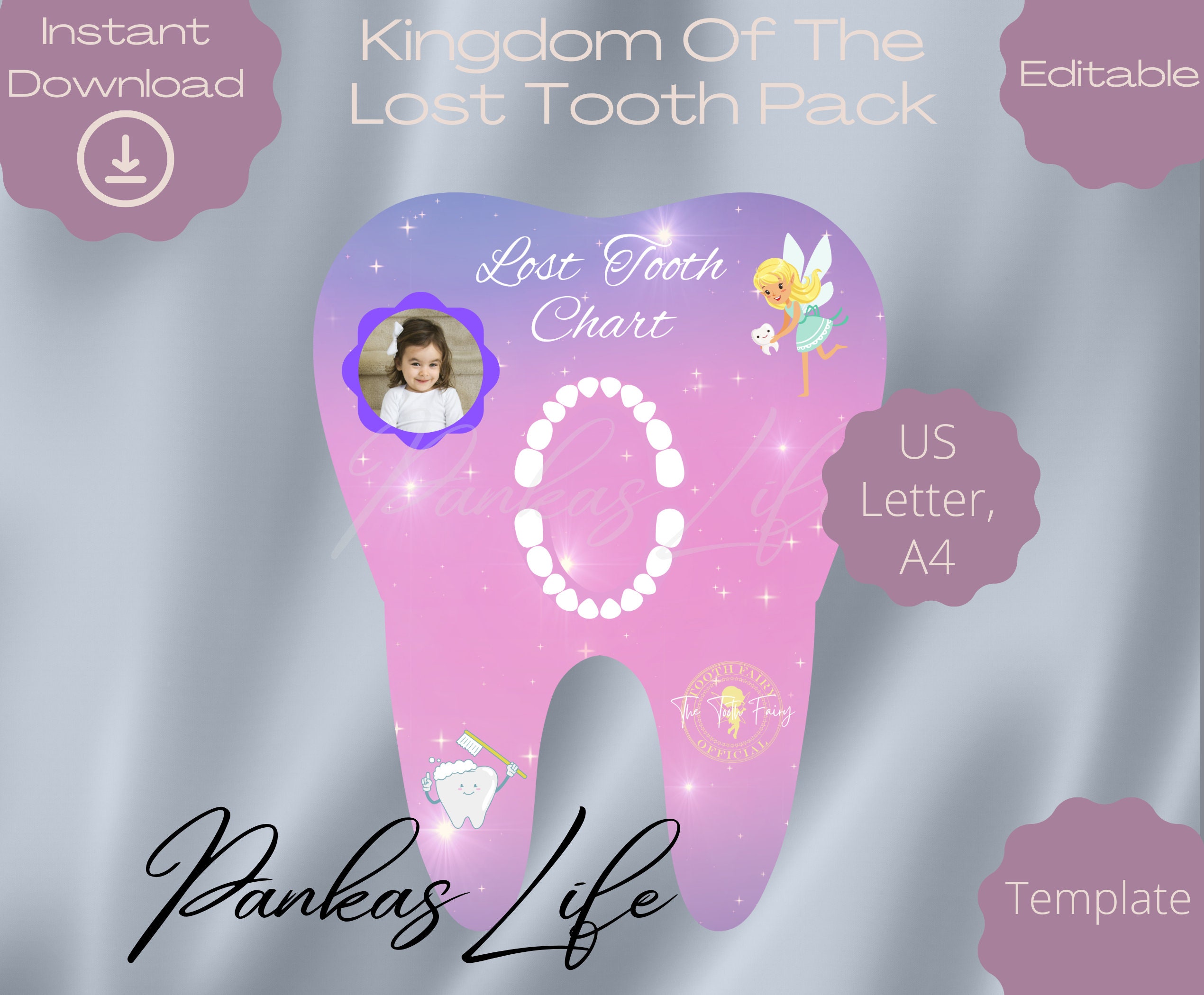 Editable Tooth Fairy Set, Tooth Fairy Letter, Pretend Play Certificate ...