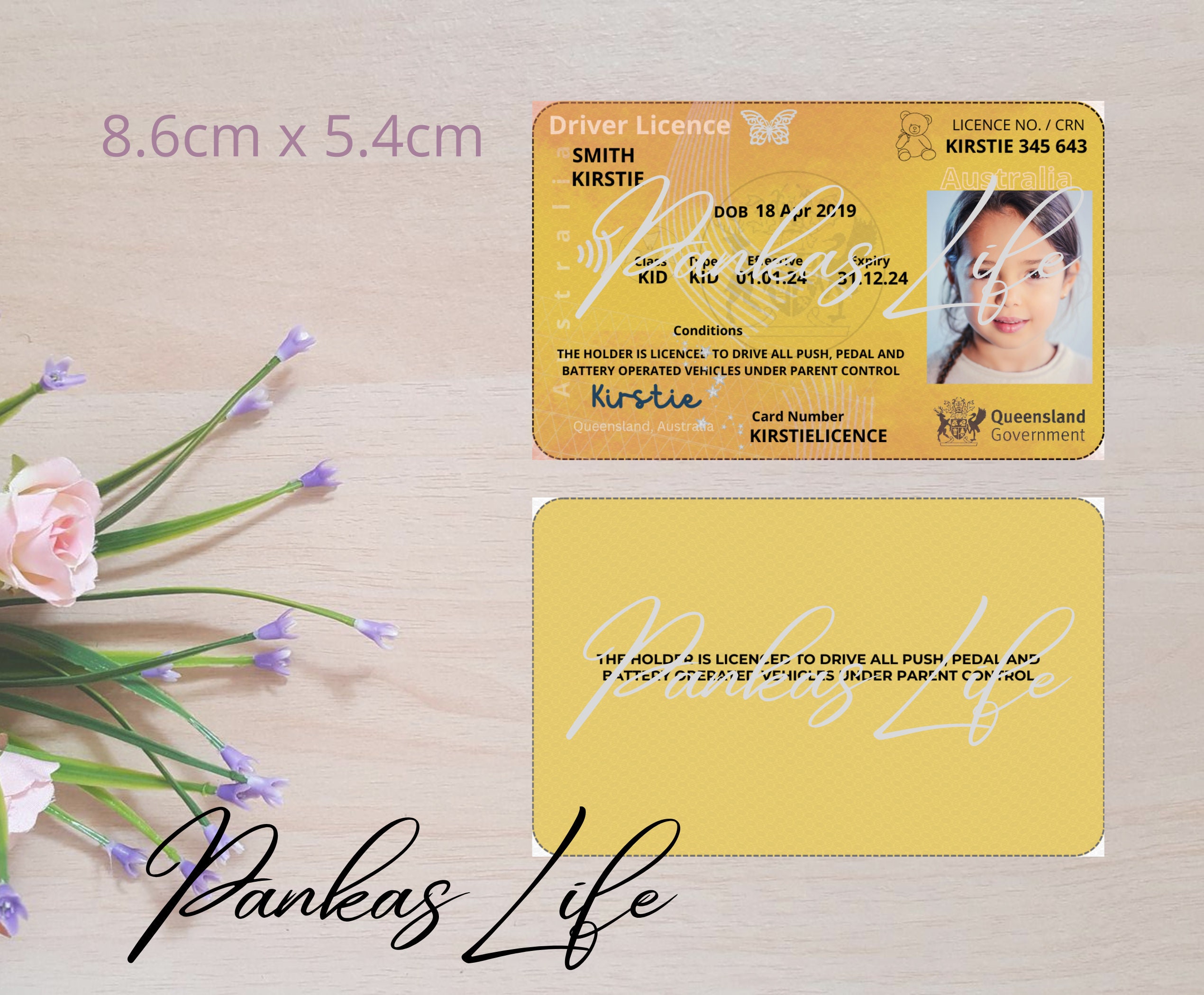 Pretend Play Australian Driver License for Kids, Queensland Driving ...