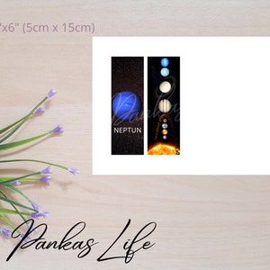 Printable Solar System Planets Bookmark Set Space Digital Bookmark Back ...