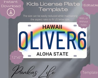 Hawaii License Plate Print - Etsy