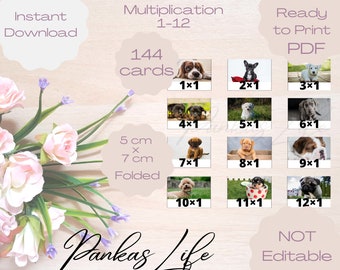 Times Table Printable Cards - Etsy