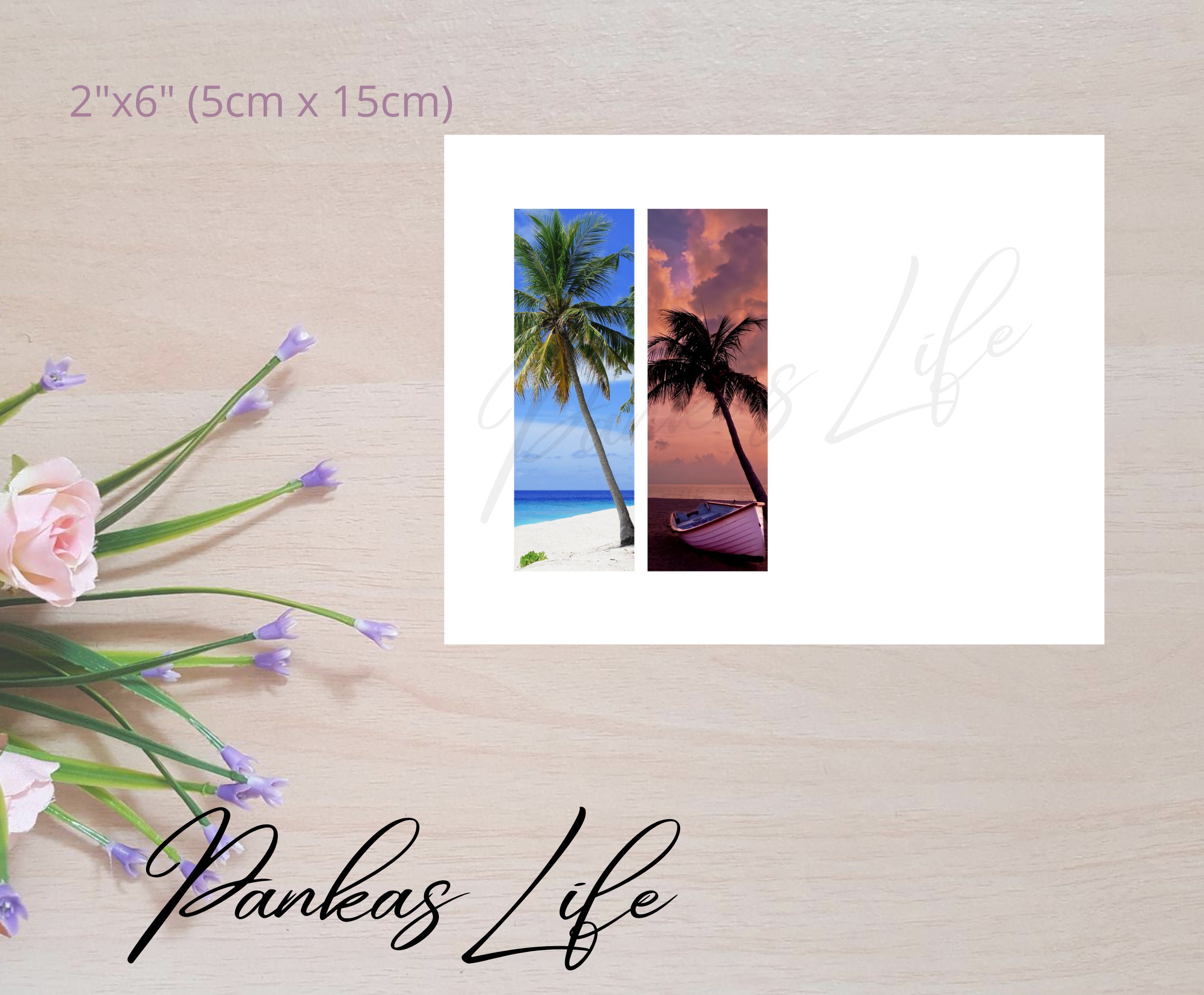 Set of 10 Palm Tree Bookmark Printable Tropical Decor - Etsy