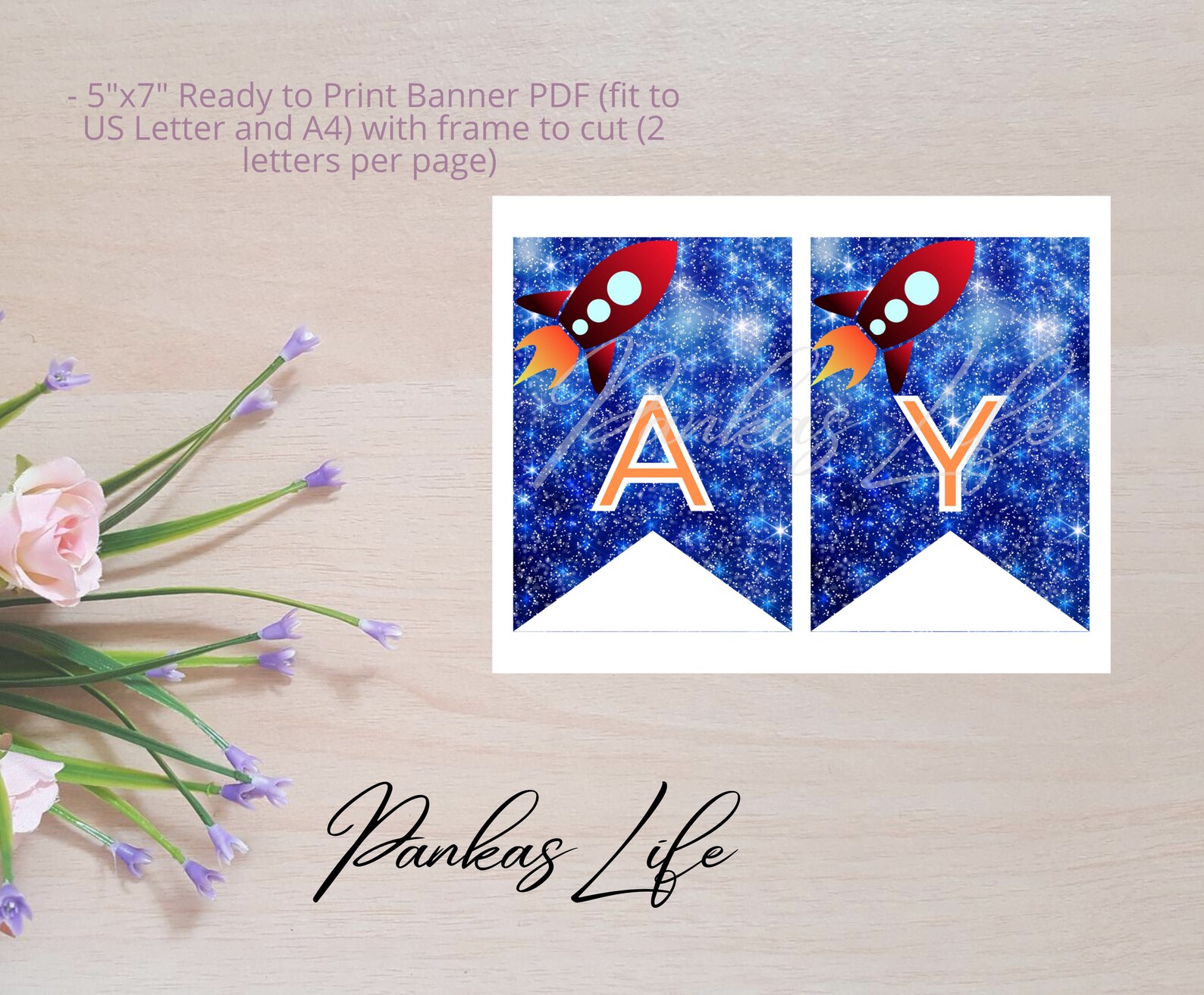 Rocket Space Happy Birthday Banner, Printable Astronaut Birthday ...