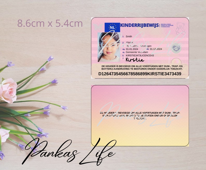 Dutch Driving Licence for Kids, Pretend Play Driver Licence Template ...