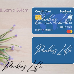 Editable Pretend Play Credit Card for Kids Play Money Toddler Toys, DIY ...