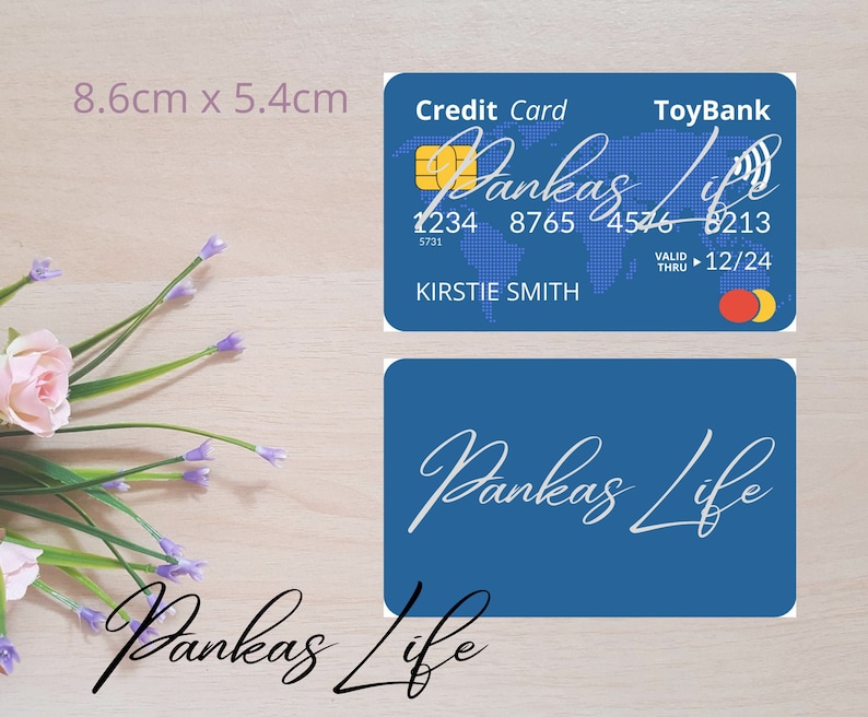 Editable Pretend Play Credit Card for Kids Play Money Toddler Toys, DIY ...