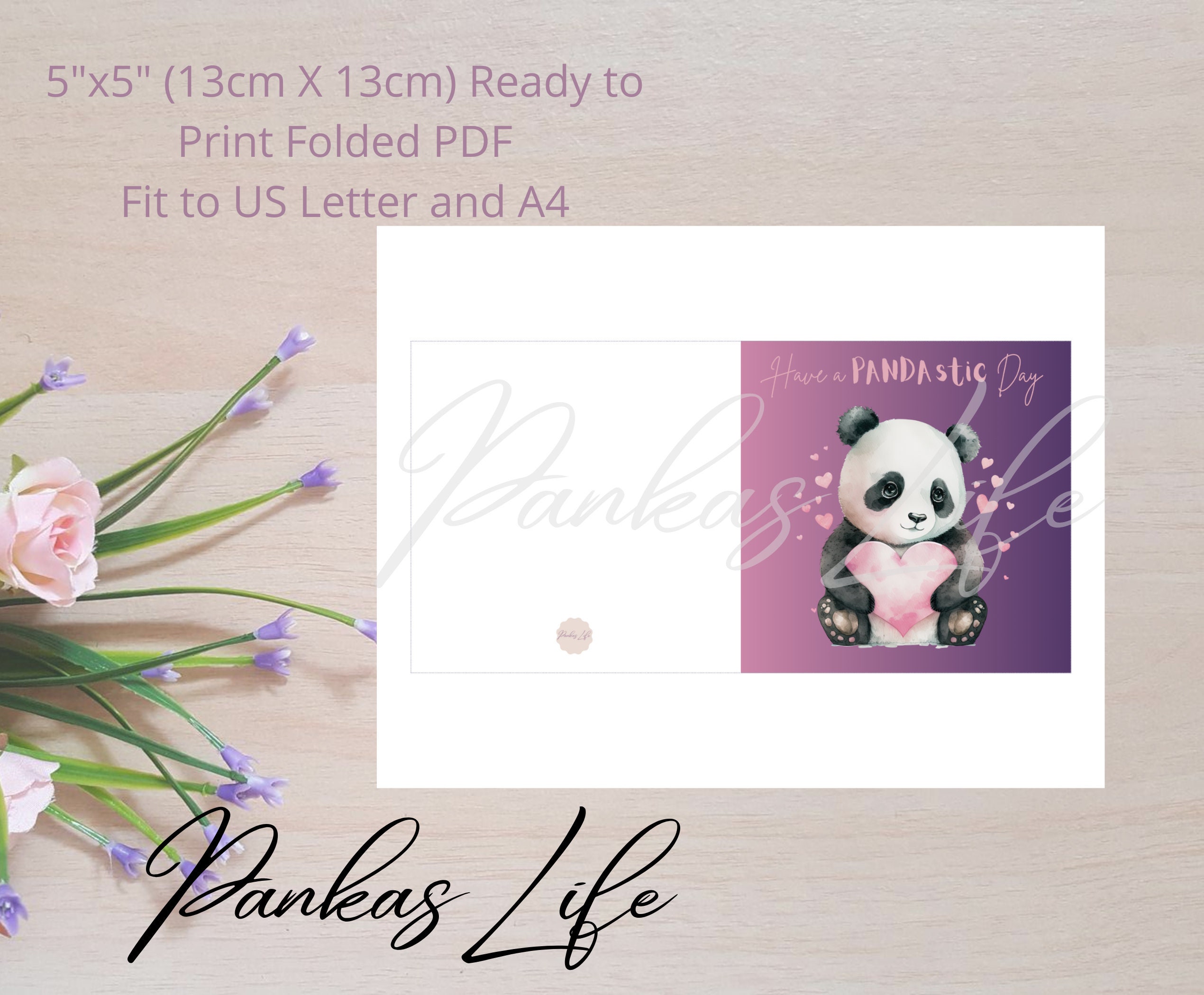 Panda Birthday Card for Animal Lovers, Printable Panda Gift, Have a ...