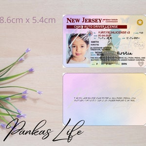 Pretend Play Usa Driver License for Kids, New Jersey Driving Licence ...