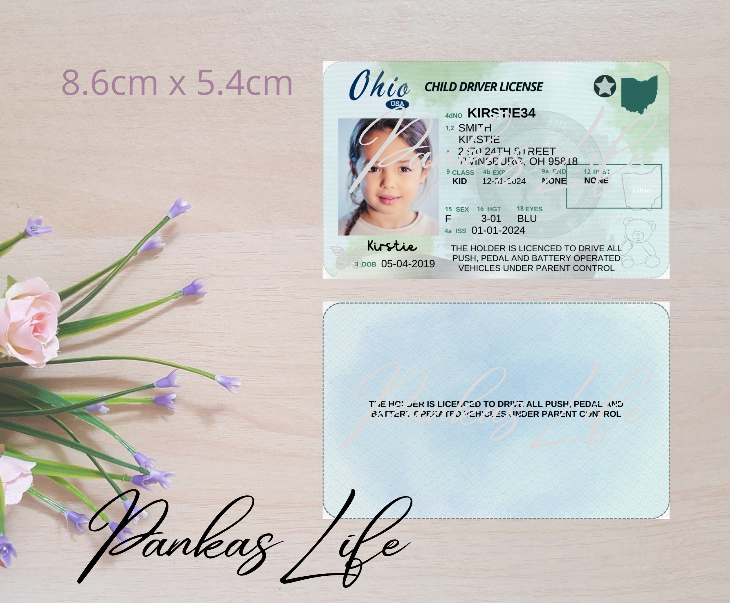 Pretend Play Usa Driver License for Kids, Ohio Driving Licence Template ...