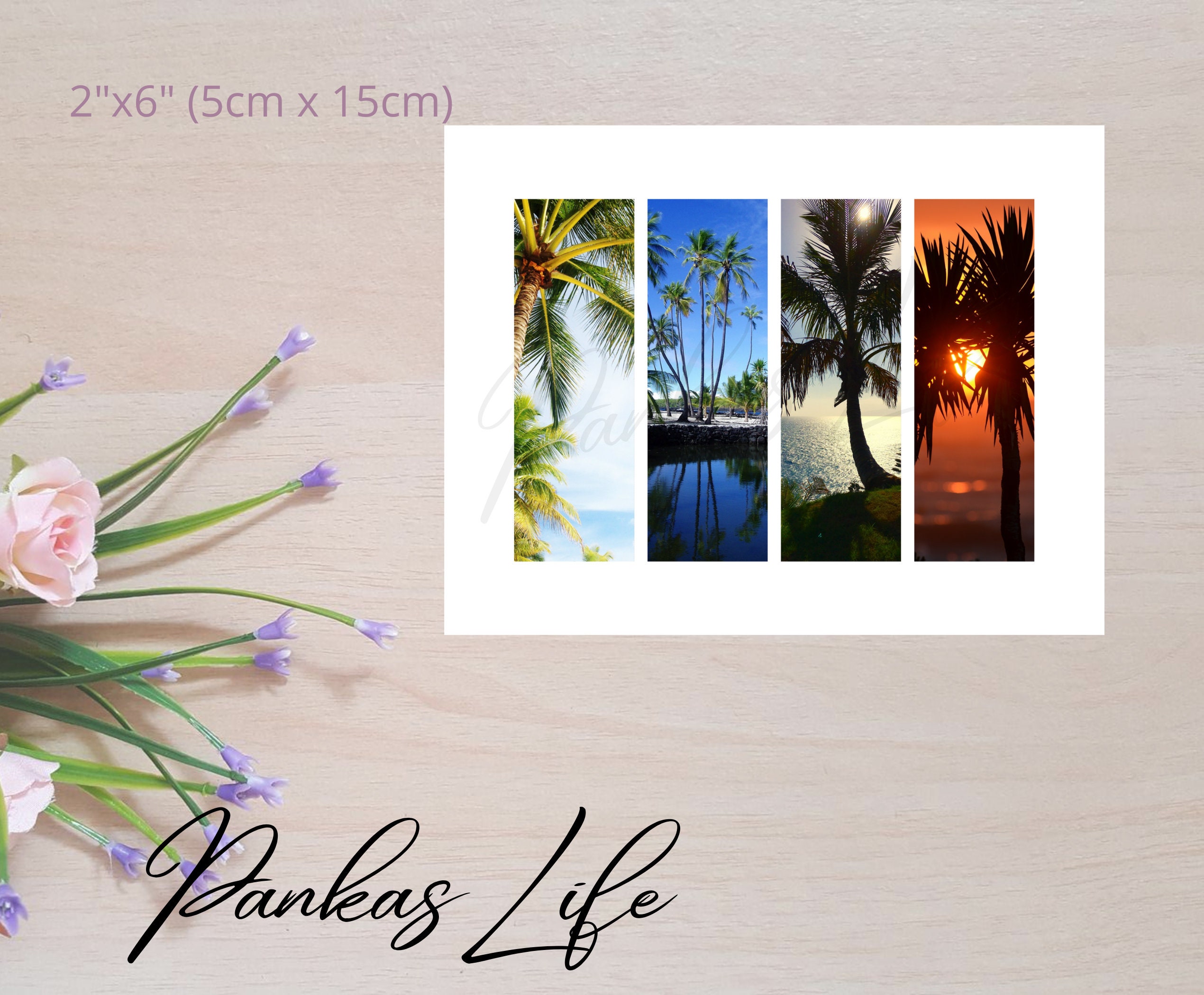 Set of 10 Palm Tree Bookmark Printable Tropical Decor - Etsy