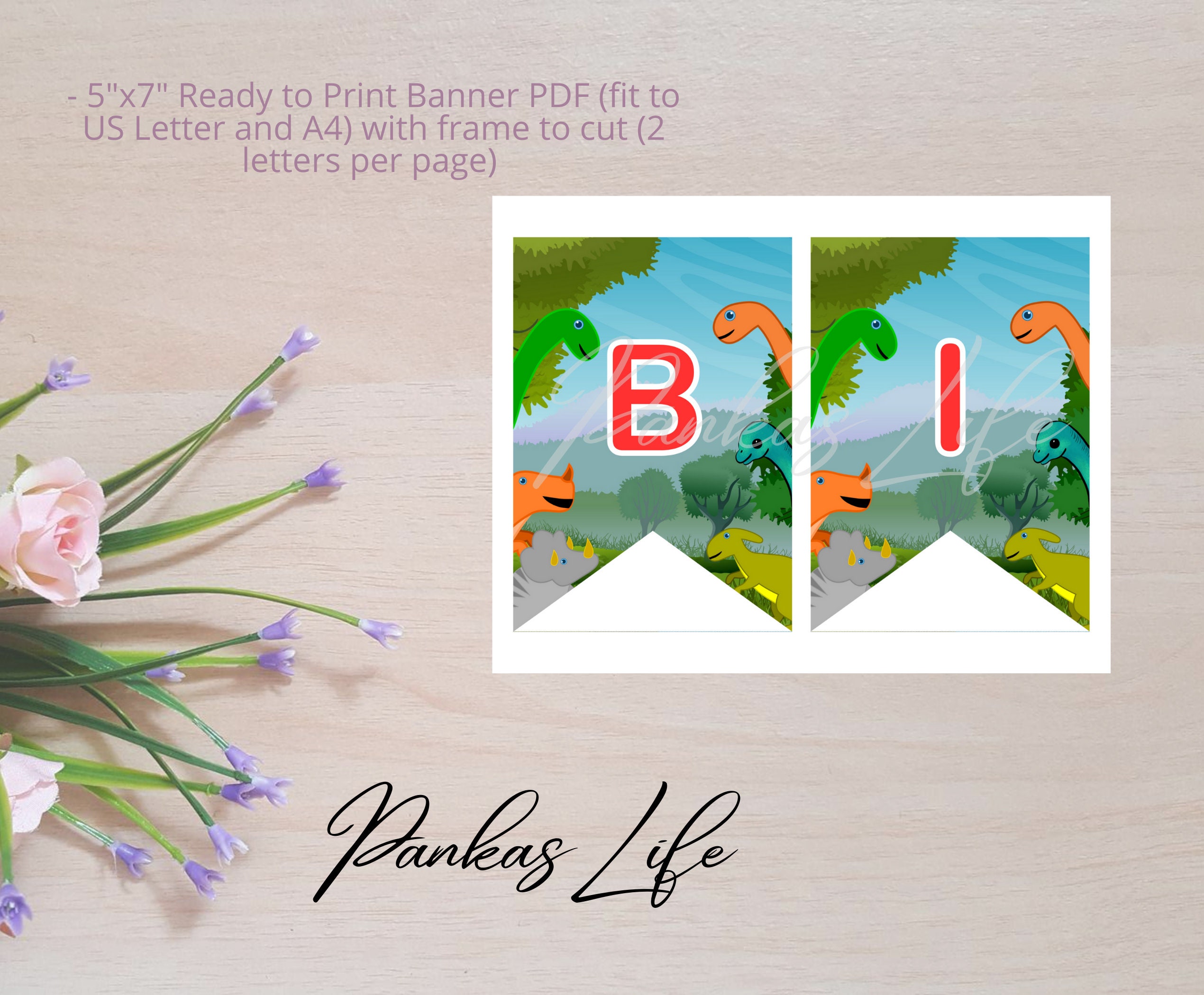 Dinosaur Happy Birthday Banner, Printable Dino Birthday Decorations ...