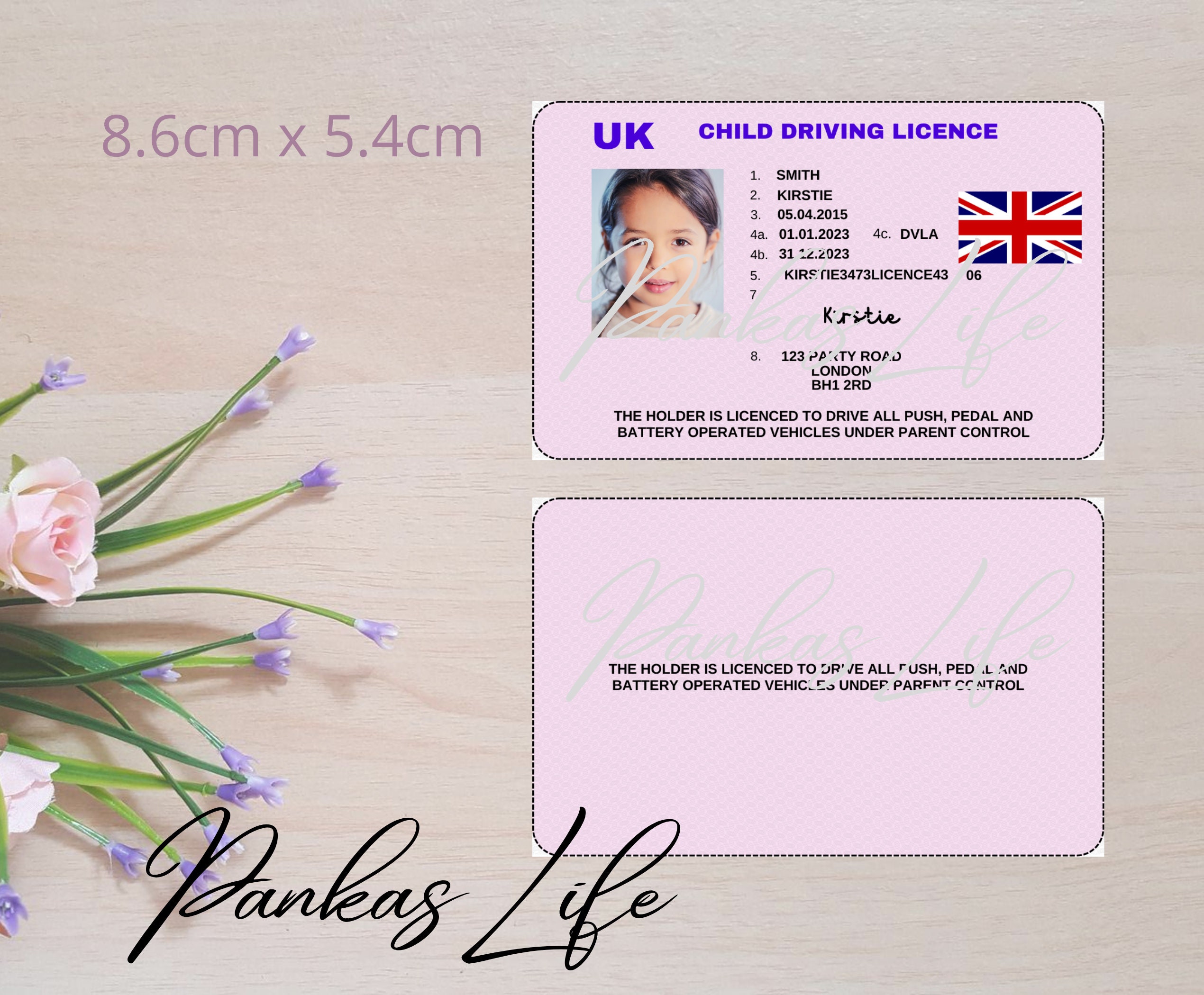 Editable Pretend Play UK Driver Licence for Kids, Driving Licence ...