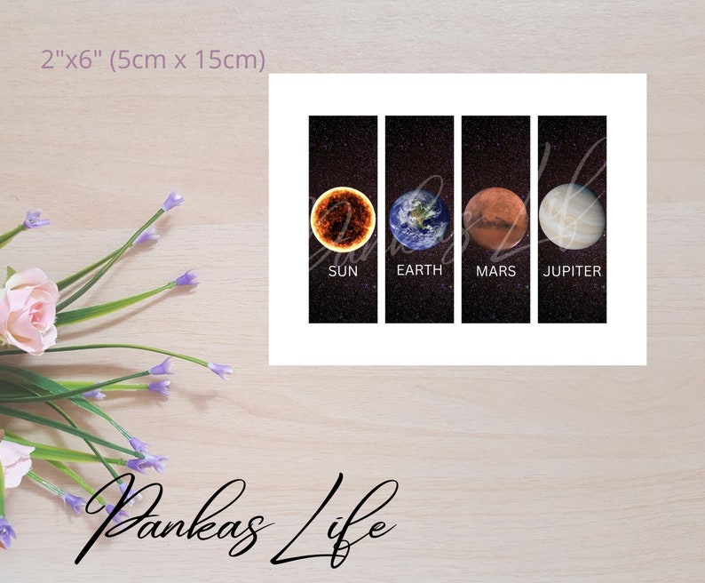 Printable Solar System Planets Bookmark Set Space Digital Bookmark Back ...