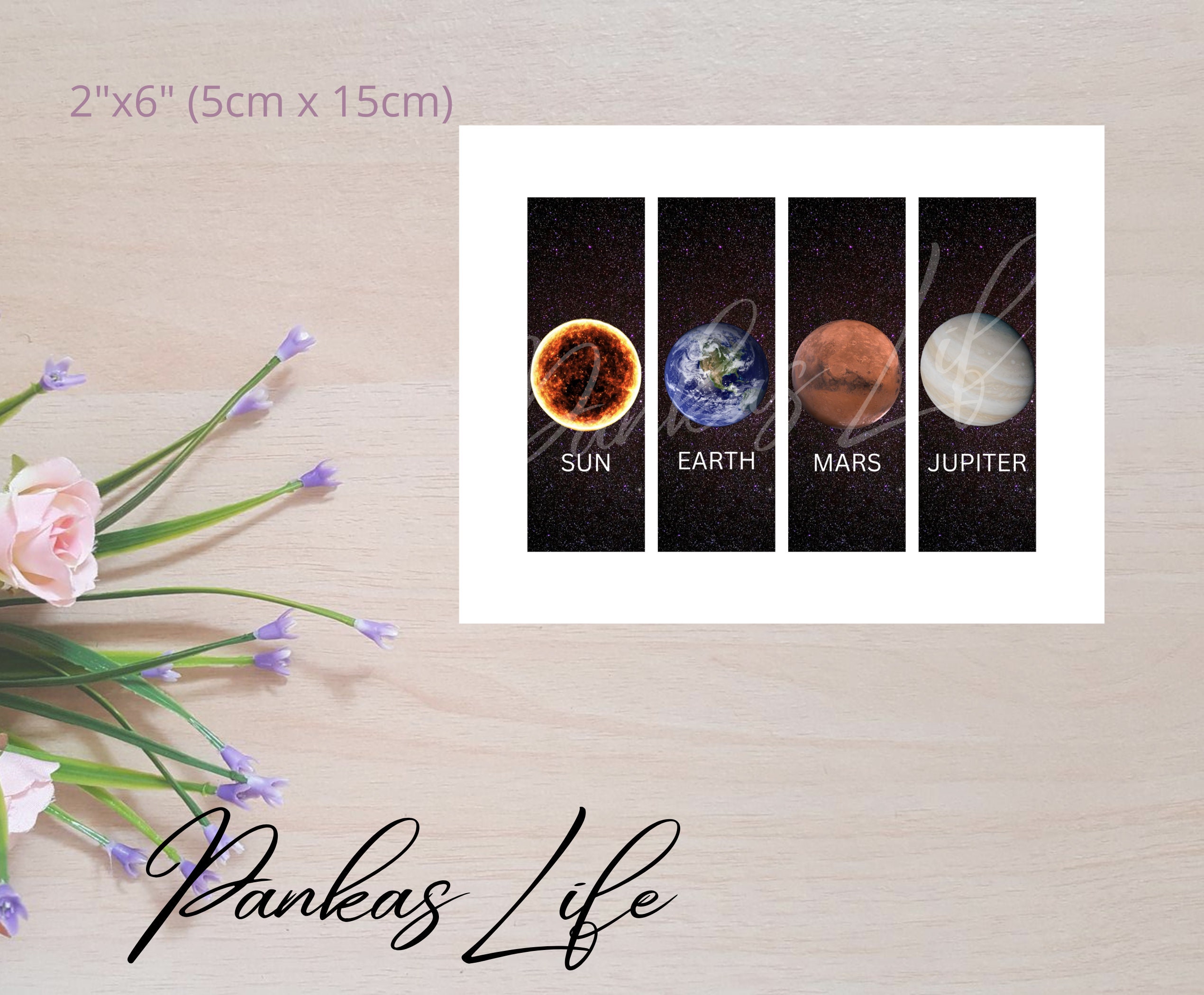 Printable Solar System Planets Bookmark Set Space Digital Bookmark Back ...