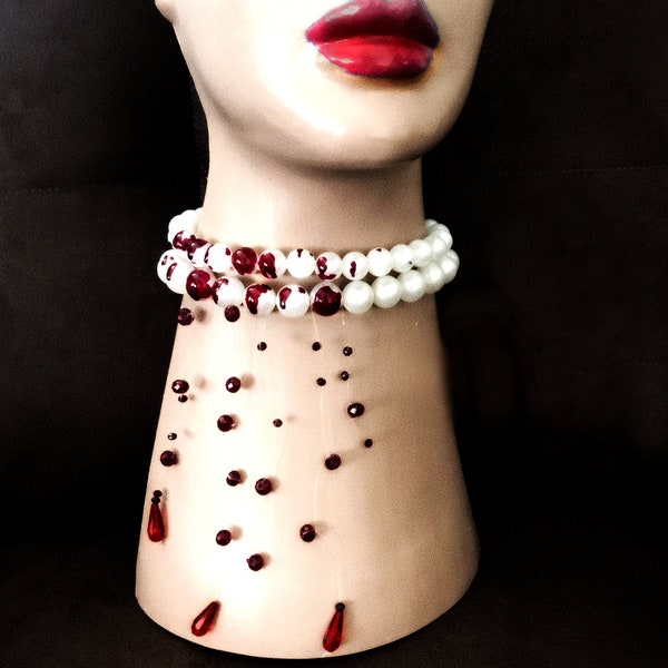 Blood Pearl Necklace - Etsy