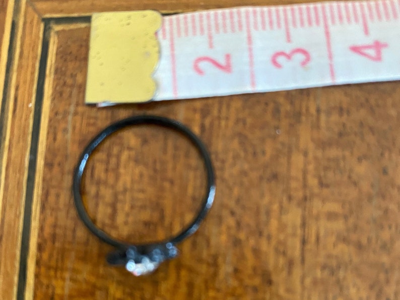 Diamond Black Toe Ring, Dainty Daisy Rings, Foot Rings, Black Rings for ...