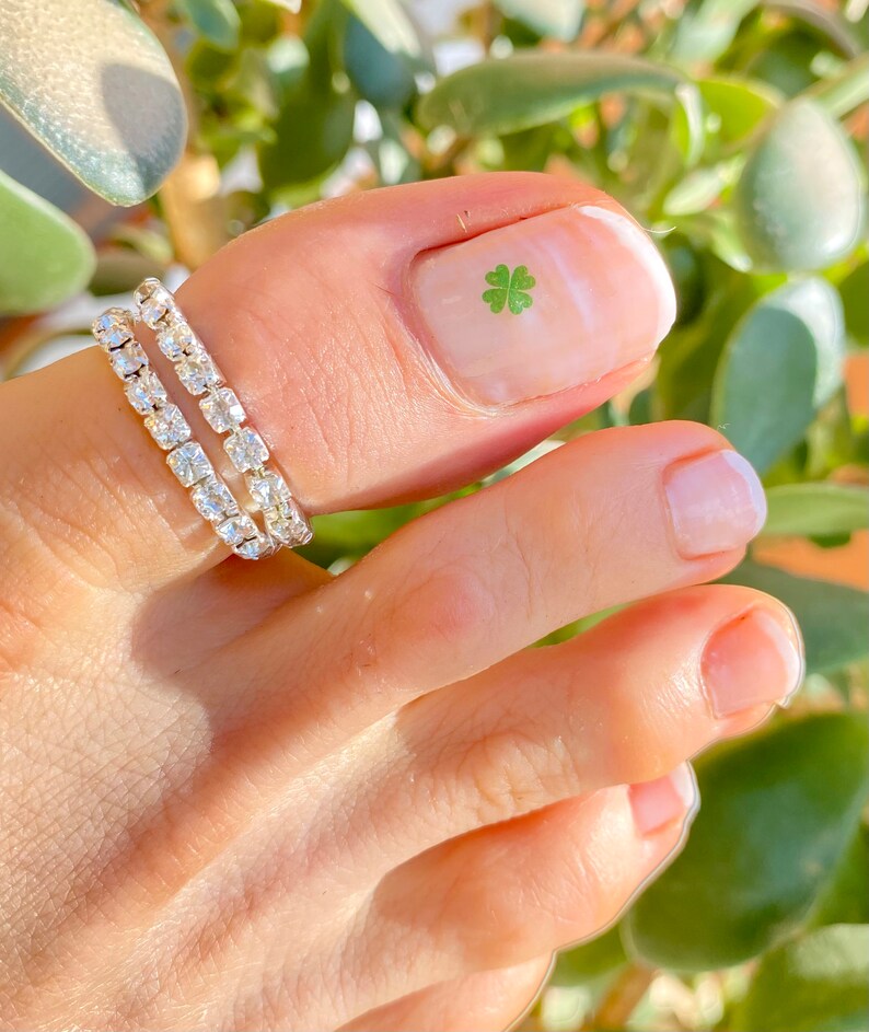 Elastic Diamond Silver Ring Stretchy Rings Eternity Band - Etsy