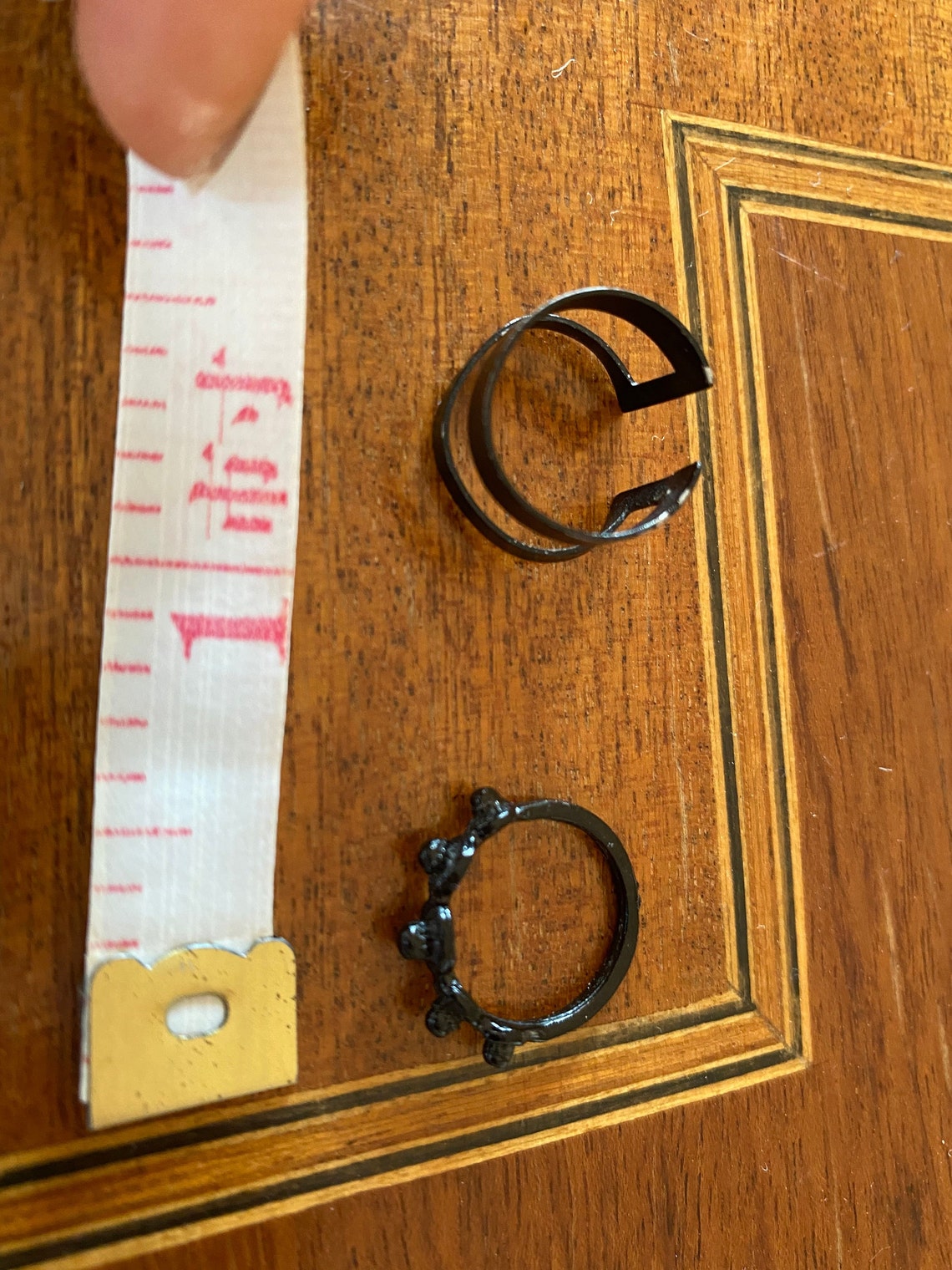 Black Toe Ring Set, Open Band Ring Set, Set of 2 Foot Rings, Dainty ...