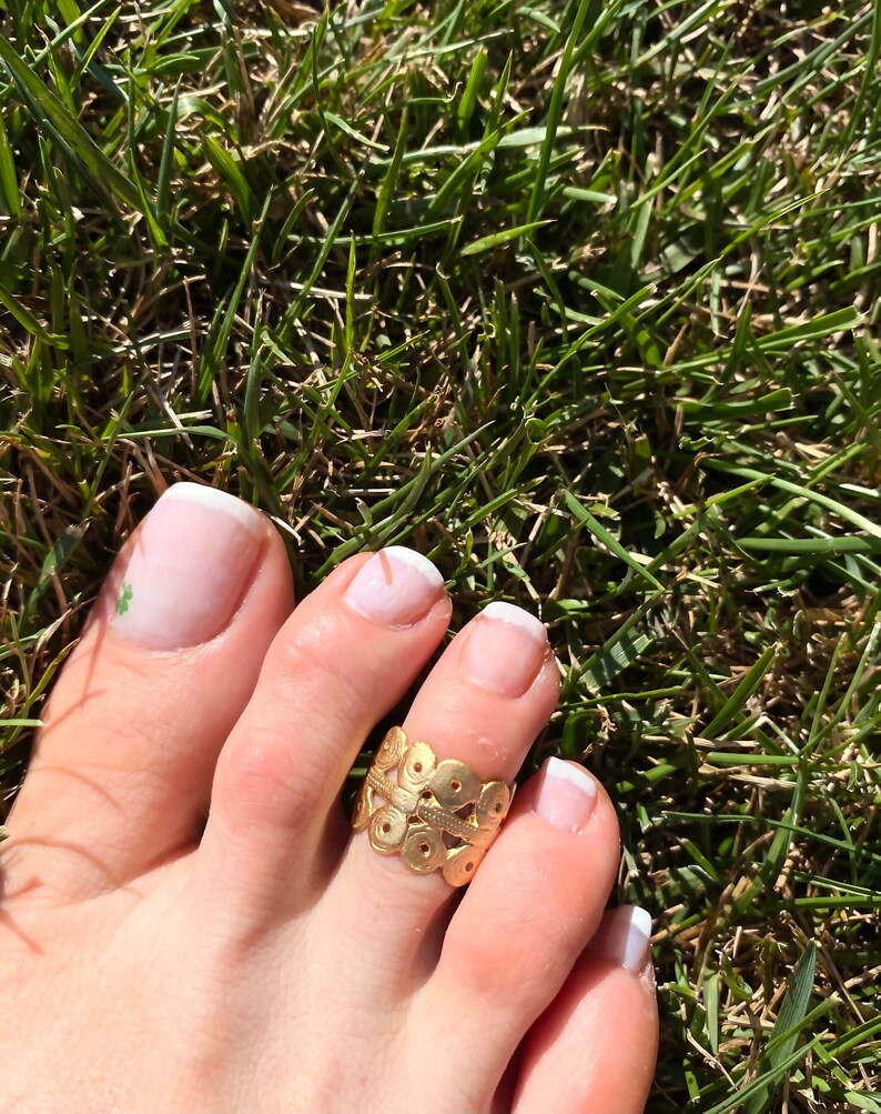 Gold Band Toe Ring, Adjustable Knuckle Rings, Egyptian Rings, Midi Gold ...