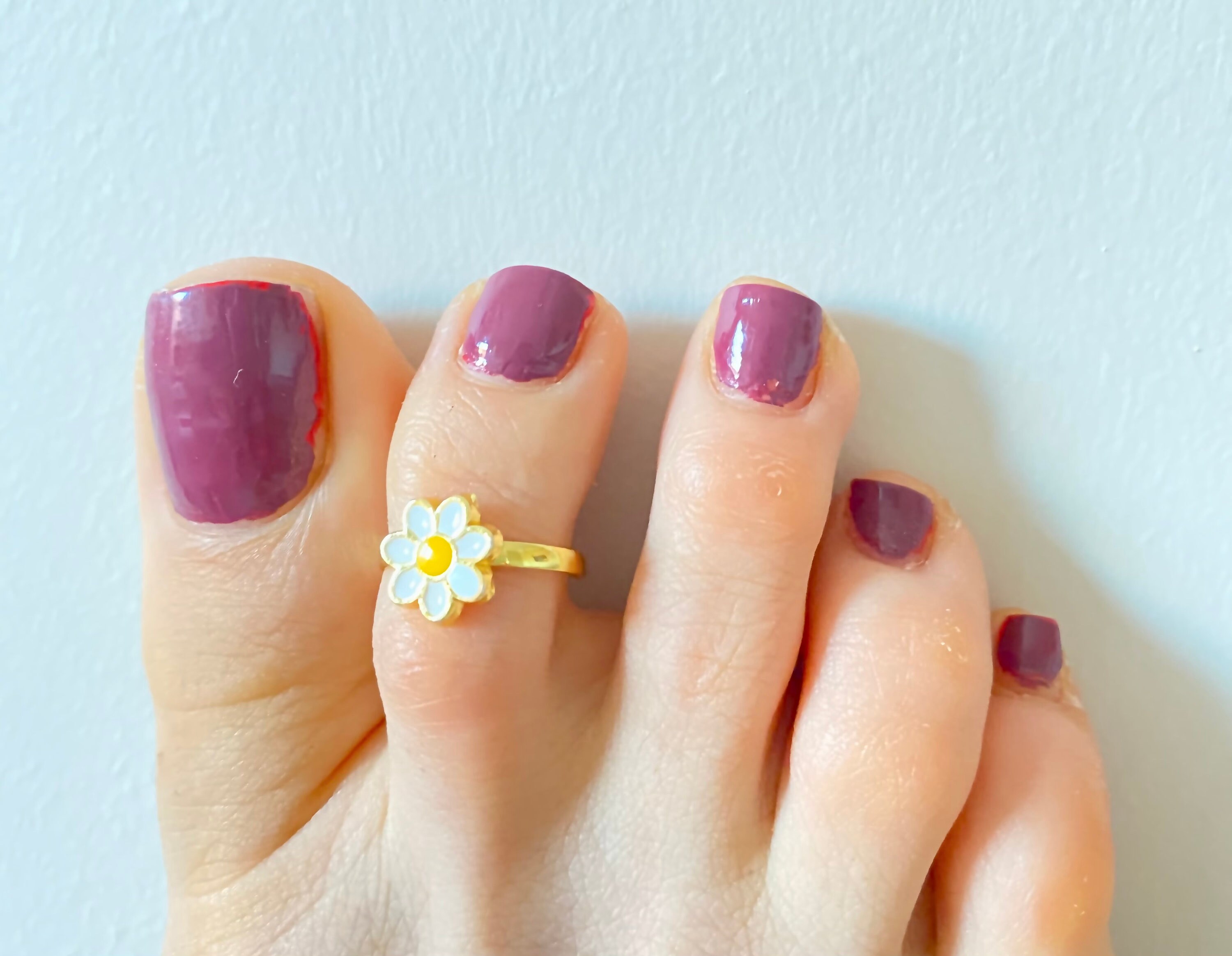 Daisy Toe Rings, Gold Toe Ring Adjustable, Ring for Foot, Knuckle Rings ...