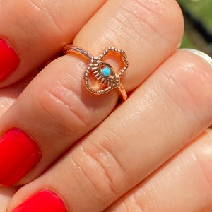 Gold Hamsa Toe Ring, Rose Gold Knuckle Rings, Adjustable Beach Themed ...
