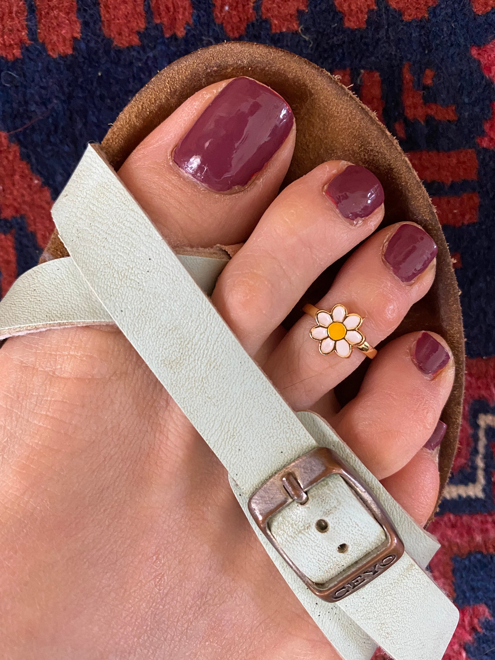 Daisy Toe Rings, Gold Toe Ring Adjustable, Ring for Foot, Knuckle Rings ...