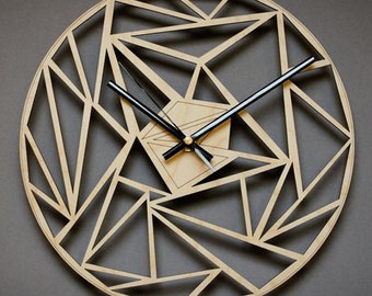 Geometric Wall Clock - Etsy