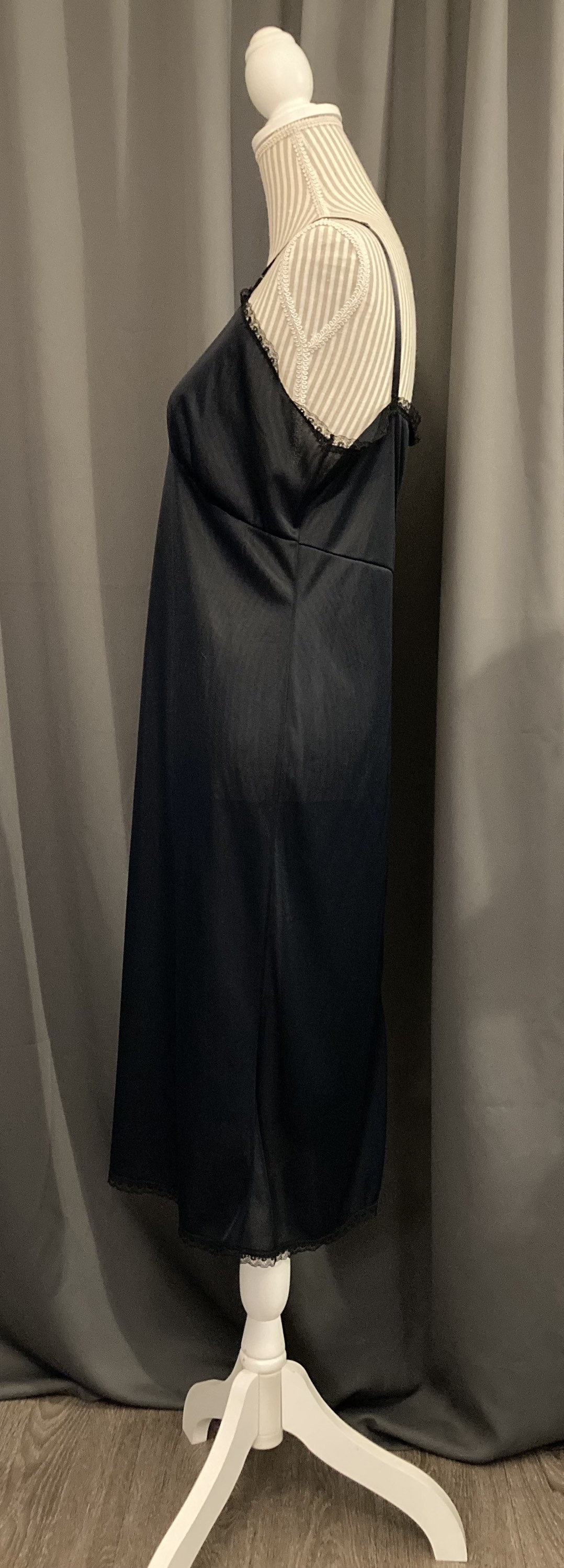 Vintage 1980s Pink Lady Black Slip/lingerie/negligee/teddy - Etsy